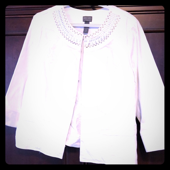 Chico's | Jackets & Coats | Chico White Jean Jacket | Poshmark